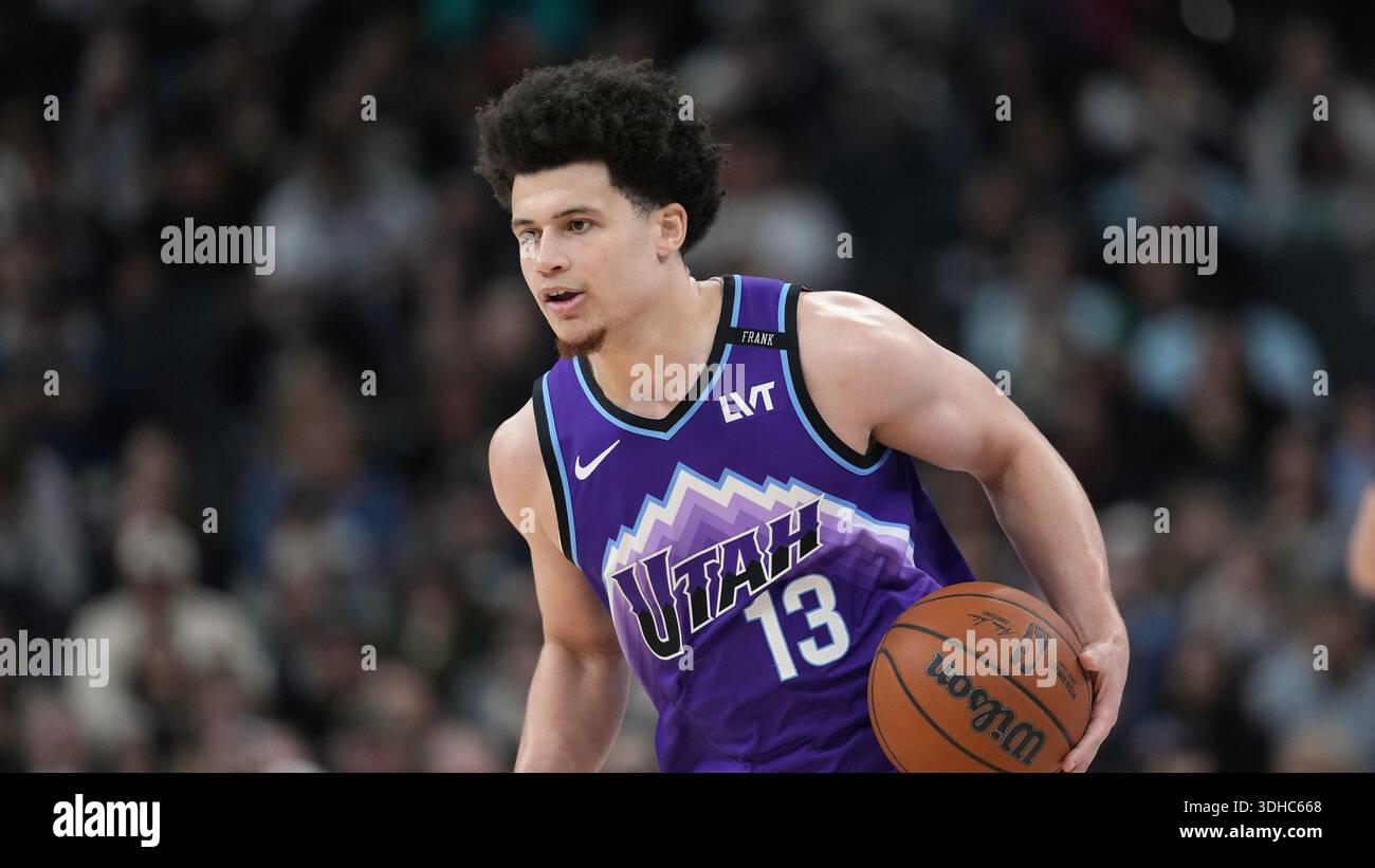 Utah Jazz guard Walter Clayton Jr. (13) during the second half of an ...