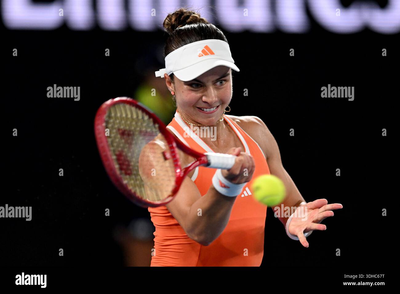 Melbourne, Australia. 22nd Jan, 2026. va Jovic of the USA reacts during ...