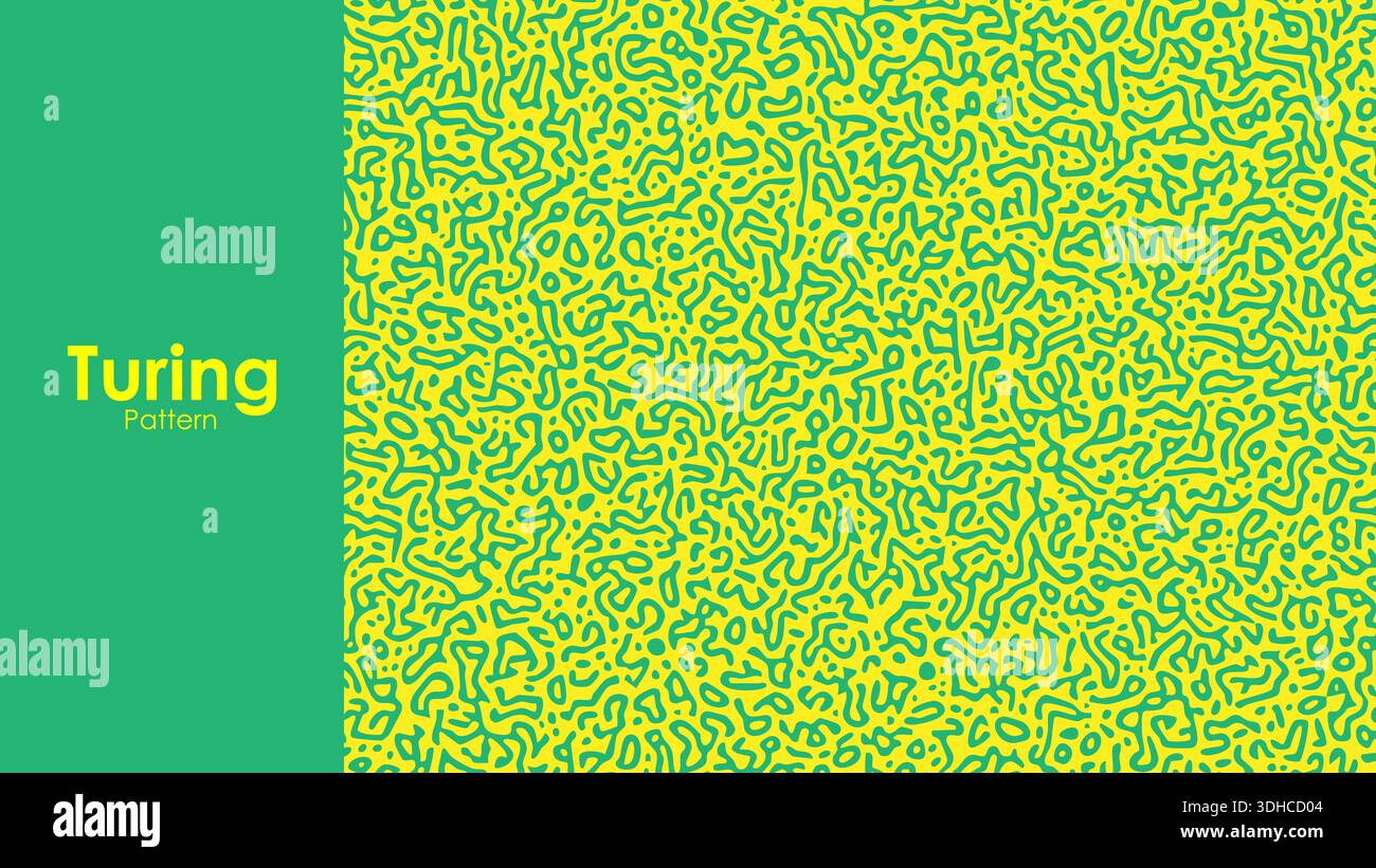 Abstract Turing pattern background. Reaction diffusion pattern. chaotic ...