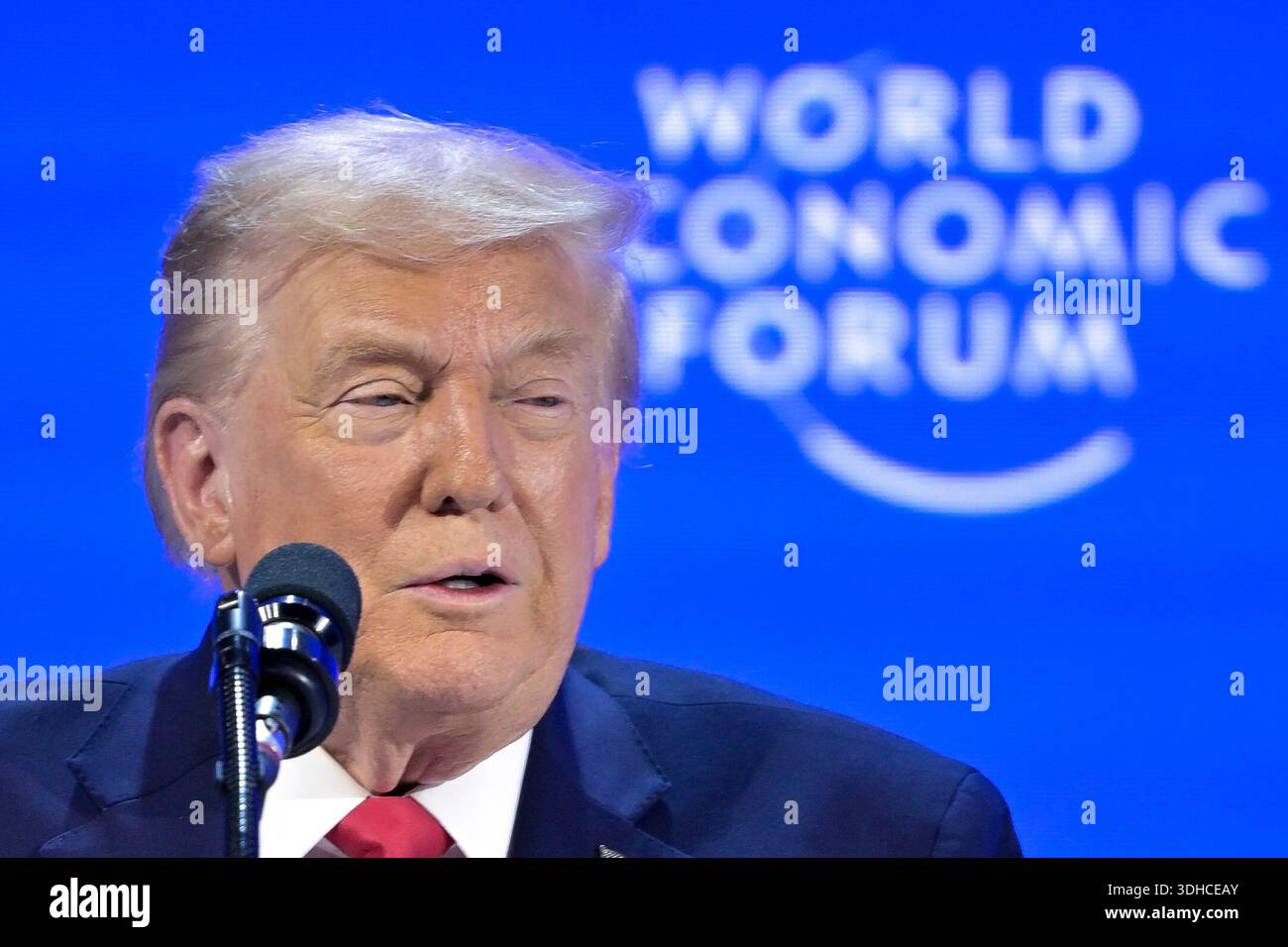 President Donald Trump speaks during the 56th annual meeting of the ...