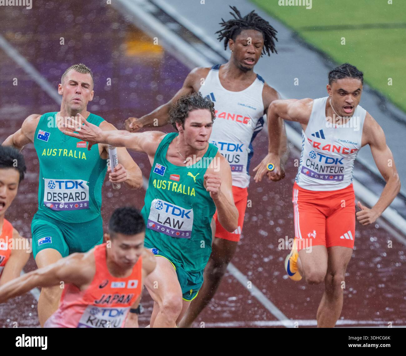 4x100 Metres Relay final: Japan, Australia, France. World Athletics ...