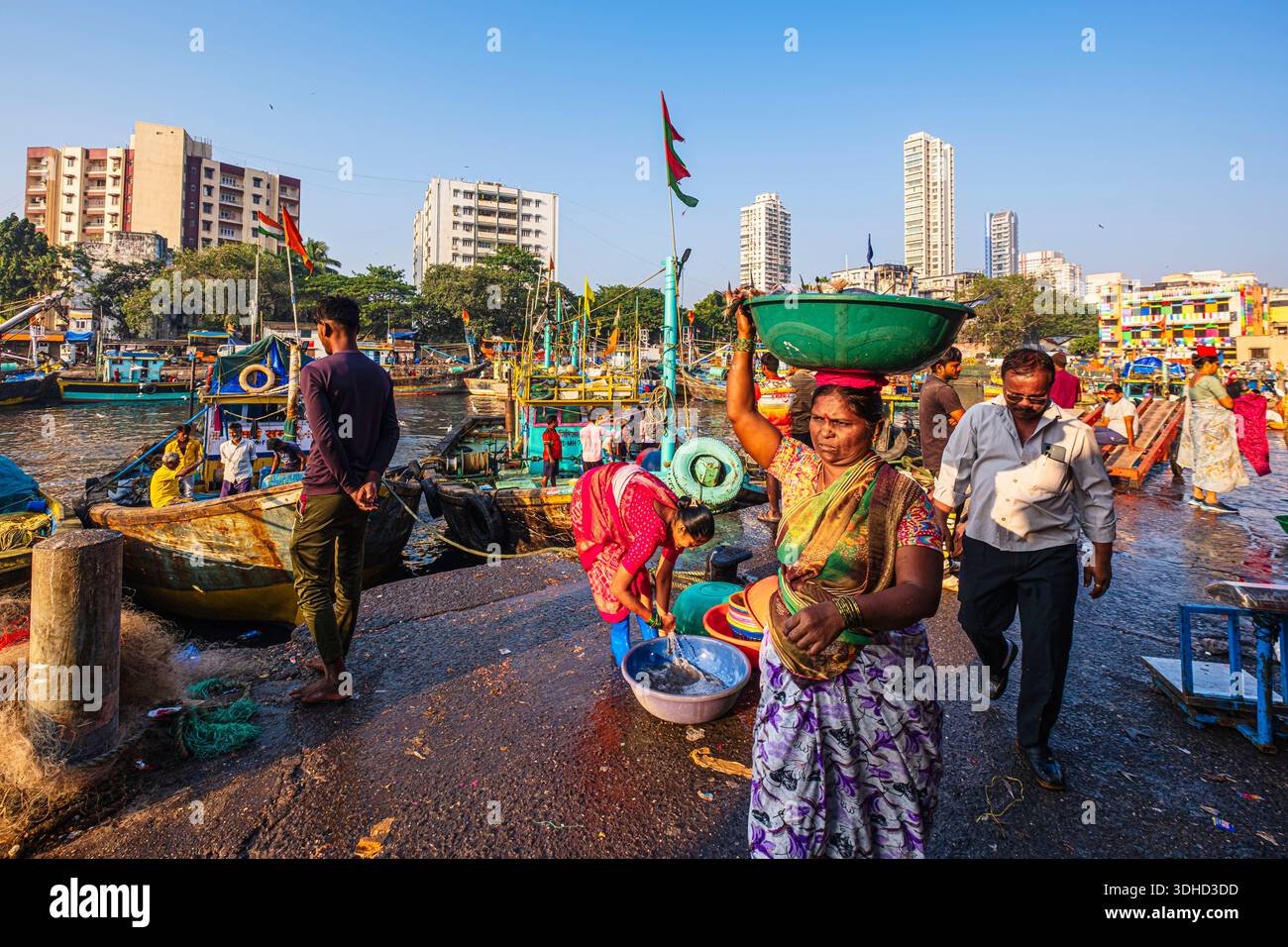 India, Maharashtra State, Mumbai, Colaba District, Sassoon Docks, one ...