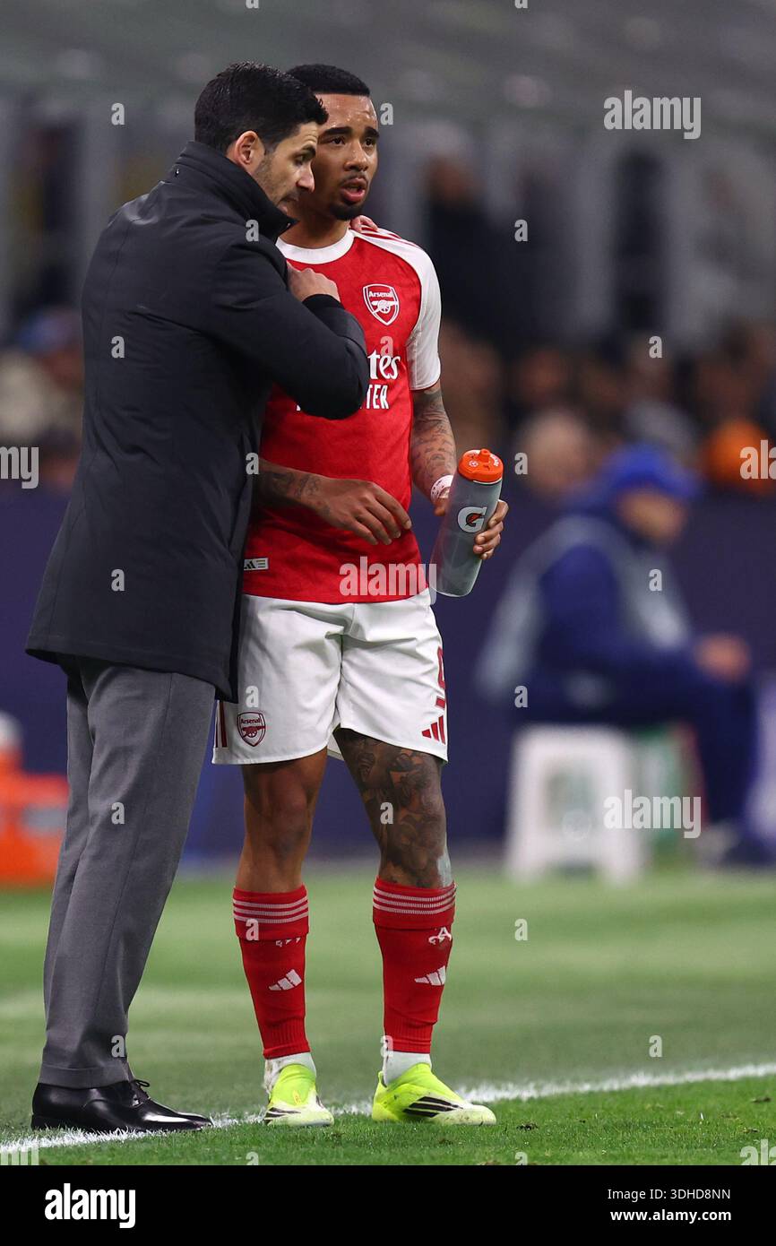 Milano, Italy. 20th Jan, 2026. Mikel Arteta, head coach of Arsenal Fc ...