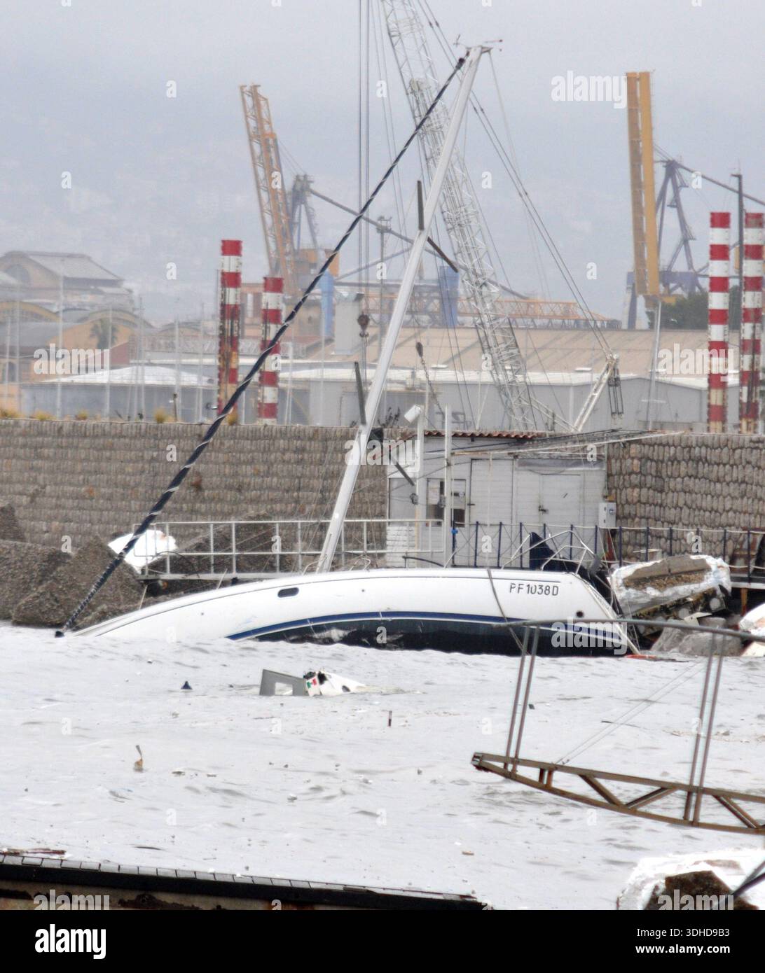 Palermo, Italy. 21st Jan, 2026. Palermo. Damage from Cyclone Harry in ...