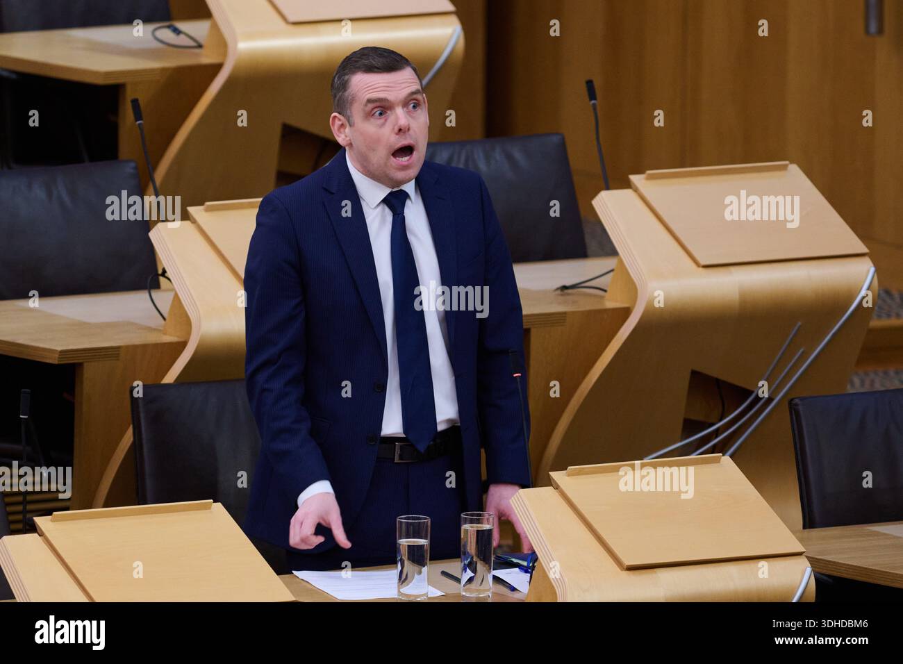 Edinburgh Scotland, UK 21 January 2026. Douglas Ross makes a Point of ...