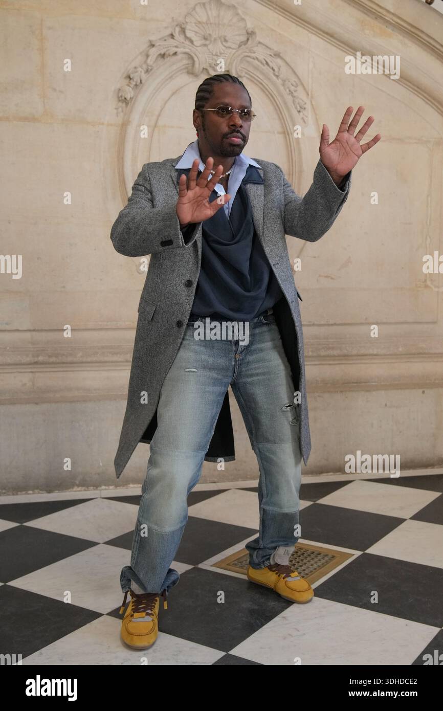 Curtis Harding poses for photographers at the photo call for the Dior ...