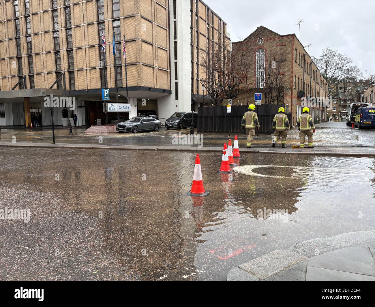 London, UK. 21 January 2026. Fire crews from London Fire Brigade ...