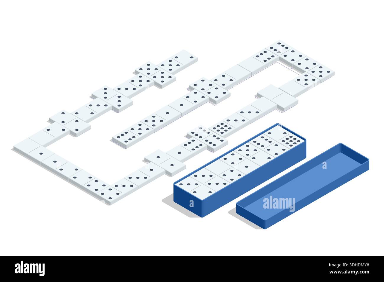 Domino box game Stock Vector Images - Alamy