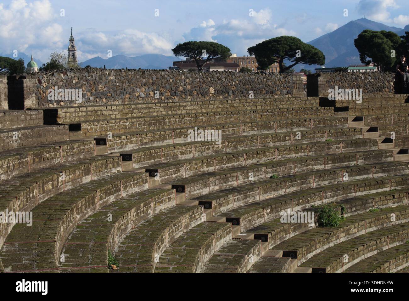 Historic Roman amphitheater in Pompeii, Italy, one of the oldest ...