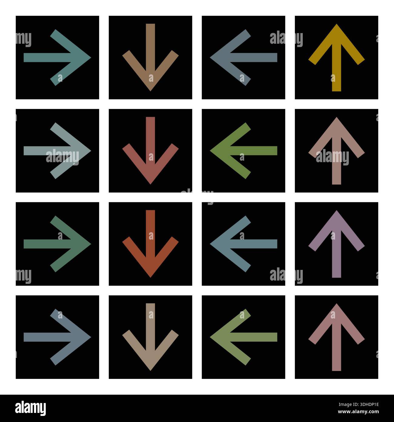 Illustration black directional arrow hi-res stock photography and ...