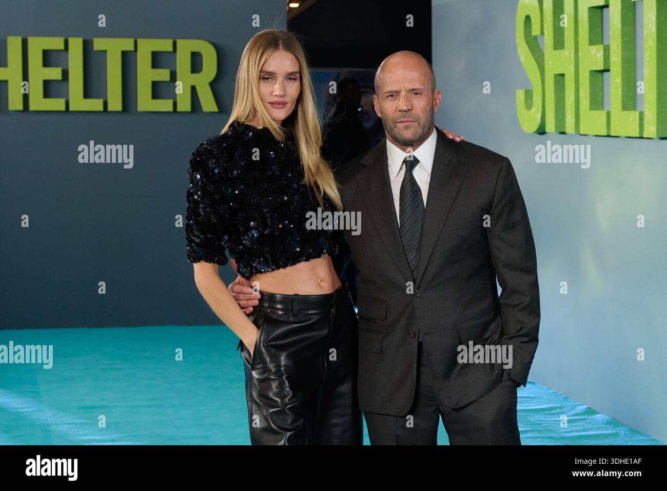 Rosie Huntington-Whiteley and Jason Statham pictured attending the UK ...