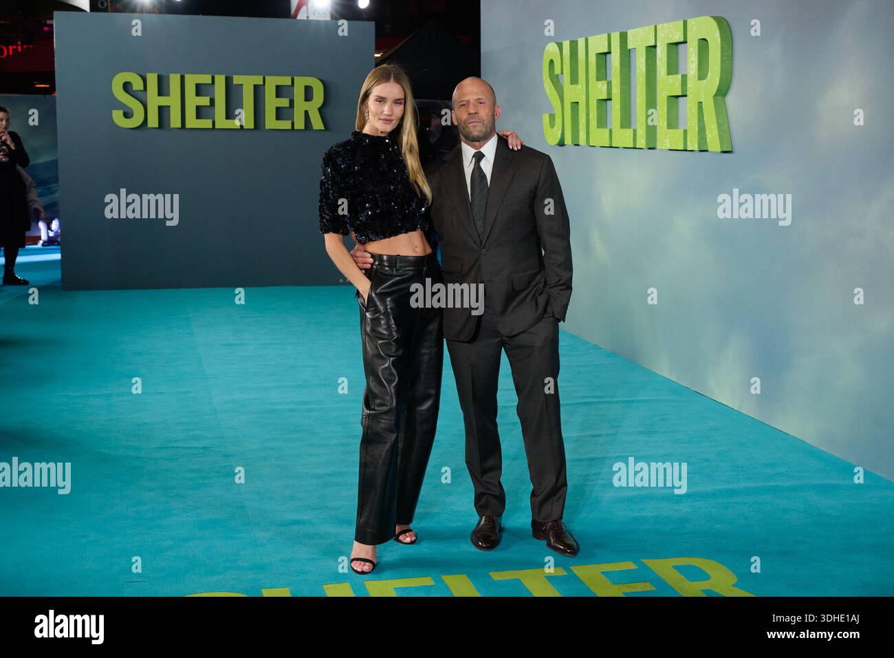 Rosie Huntington-Whiteley and Jason Statham pictured attending the UK ...