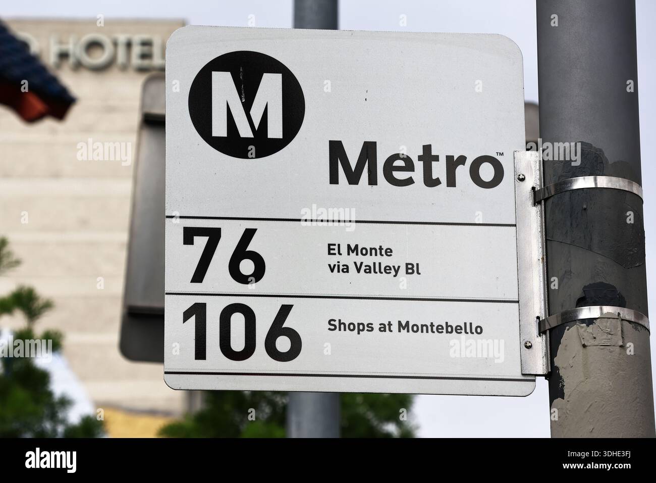 LA Metro Bus Stop sign. The Public Transport of Los Angeles County ...