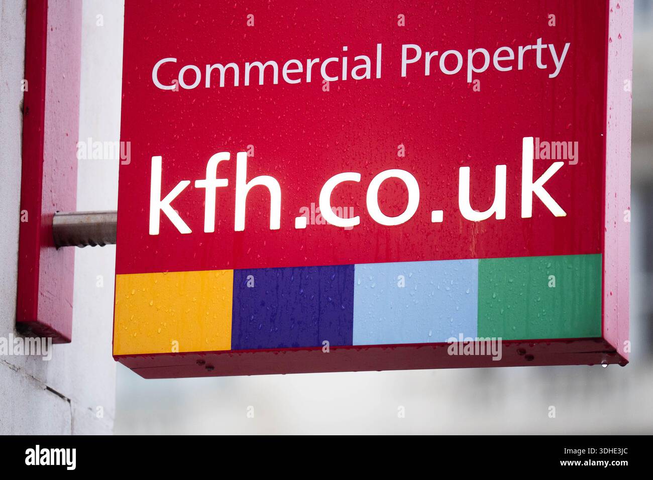 A Kinleigh Folkard & Hayward logo on a storefront in Bayswater, west ...