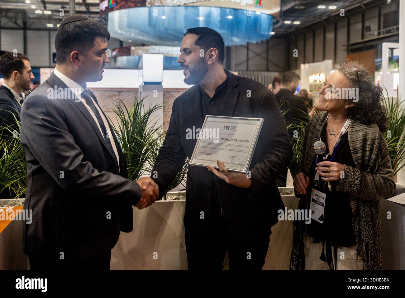 Act of thanksgiving at the Israel stand at Fitur, 21 January 2026, in ...