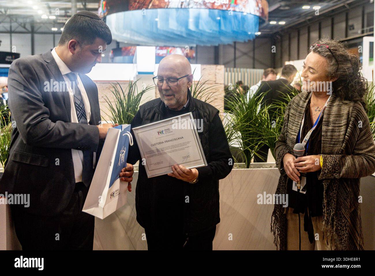 Act of thanksgiving at the Israel stand at Fitur, 21 January 2026, in ...