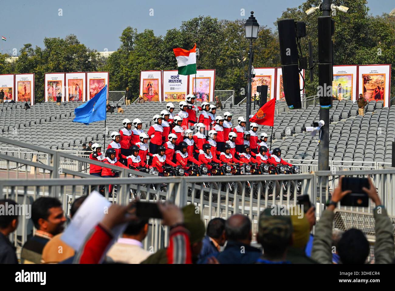 NEW DELHI, INDIA - JANUARY 21: CRPF Women Daredevil Team as part of ...