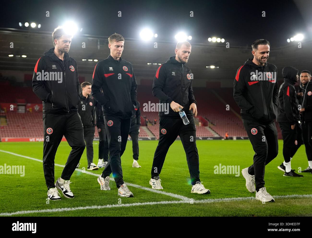 Sheffield United players arrive ahead of the Sky Bet Championship match ...