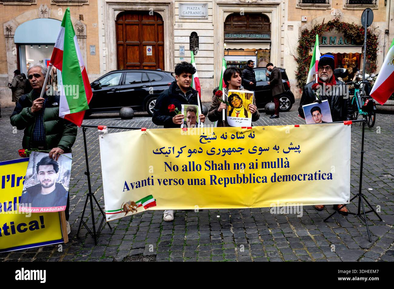 Demonstration in support of the uprising in Iran ROME, ITALY - JANUARY ...