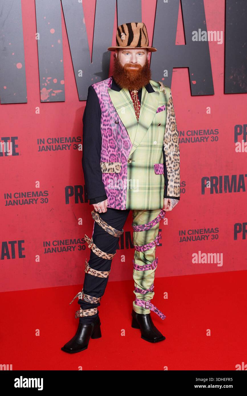 Jay Beech attends the Primate UK gala screening at the Odeon Luxe ...