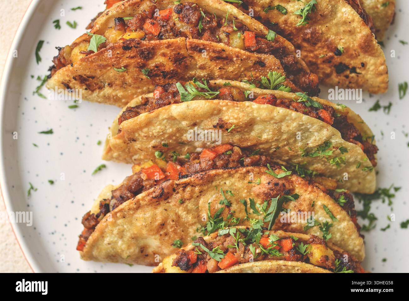 This image released by Voracious shows a recipe for tacos dorados de ...
