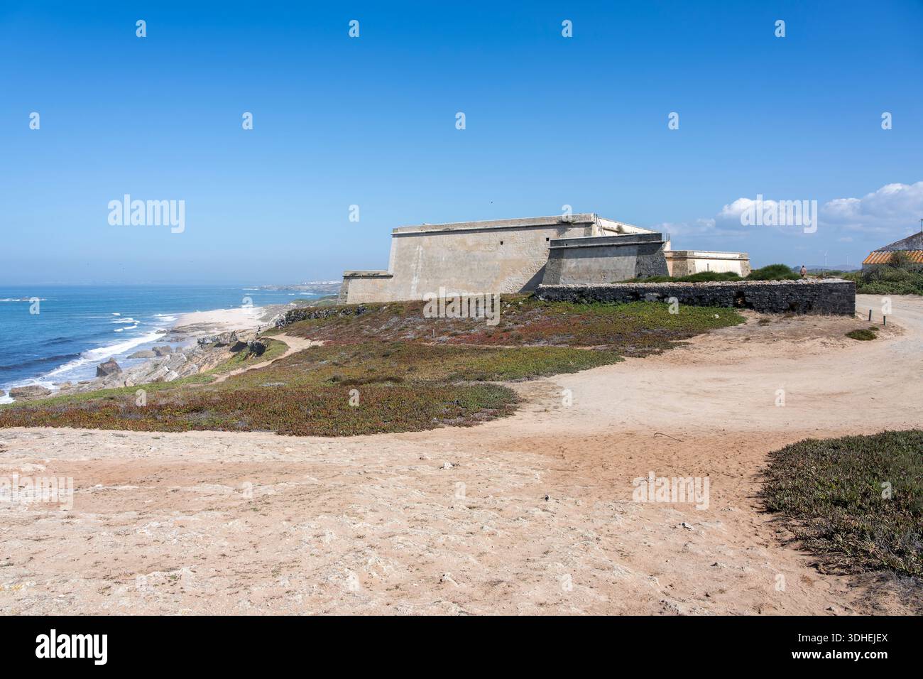 Great view on the ocean and old Forte de Nossa Senhora da Quiemada in ...
