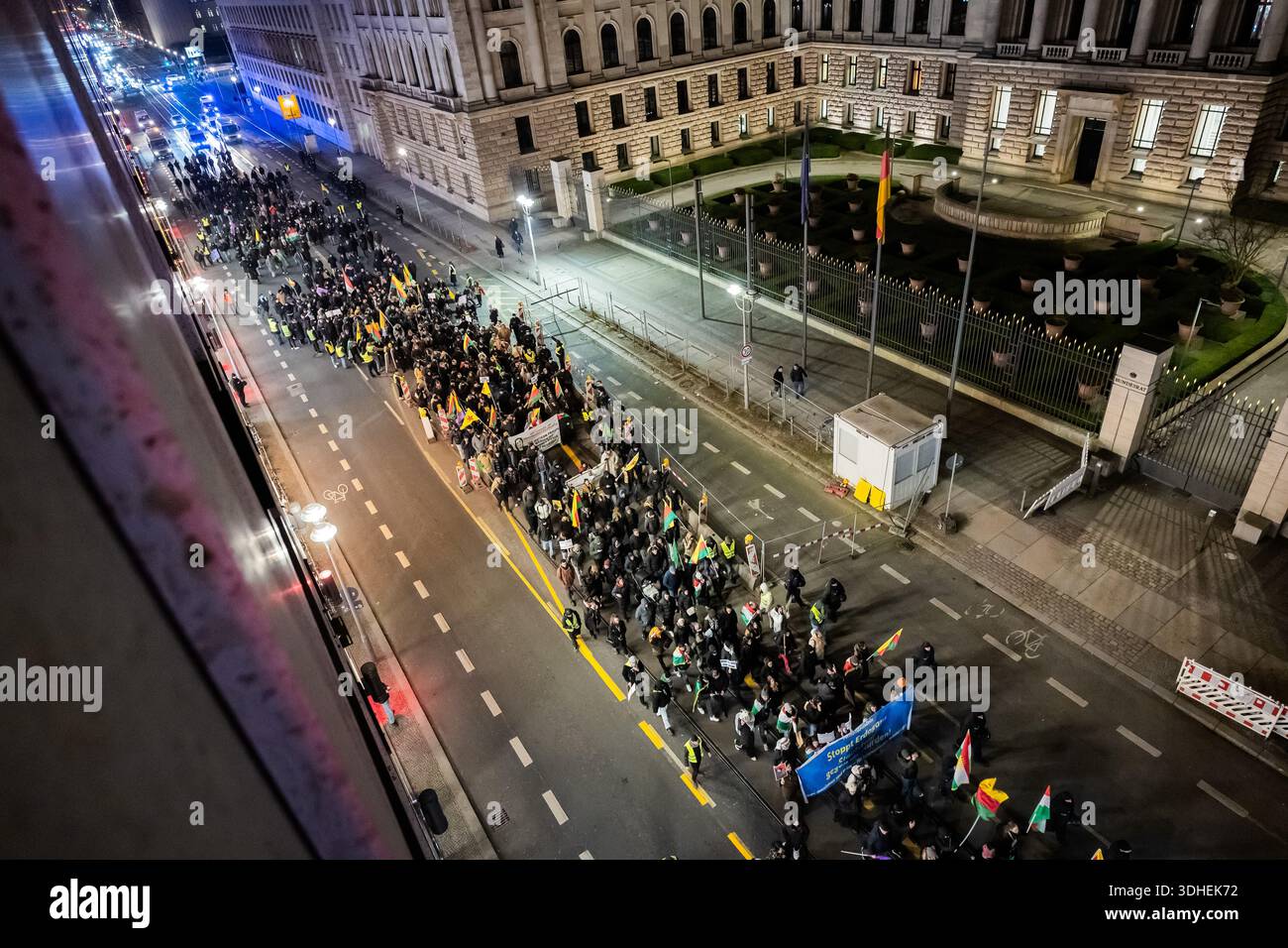 Berlin, Germany. 21st Jan, 2026. The procession of a demonstration for ...