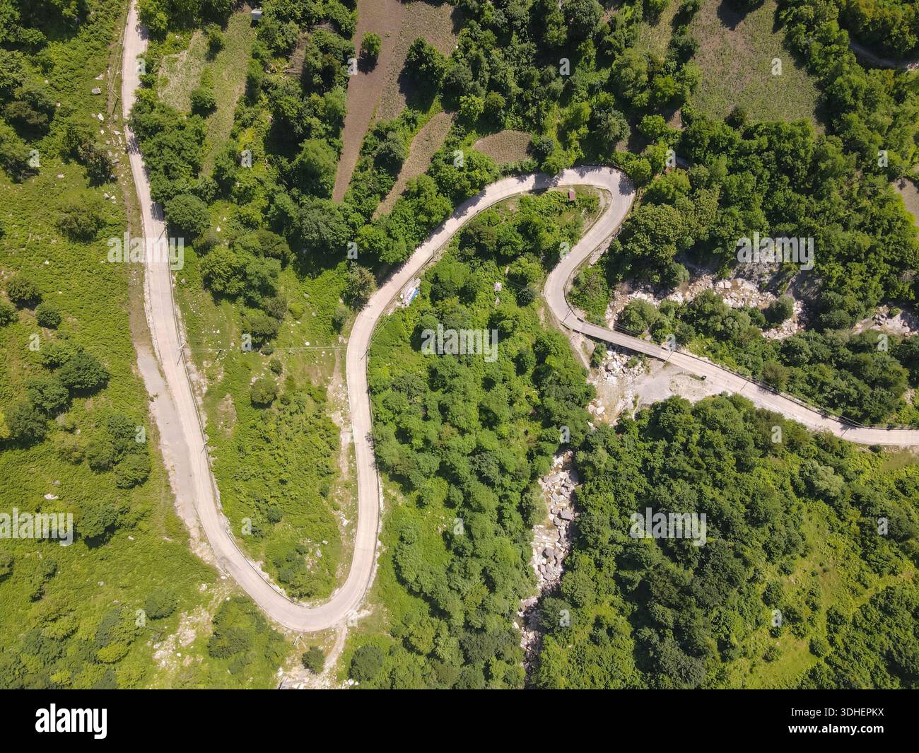 Aerial view shows steep rocky hi-res stock photography and images - Alamy