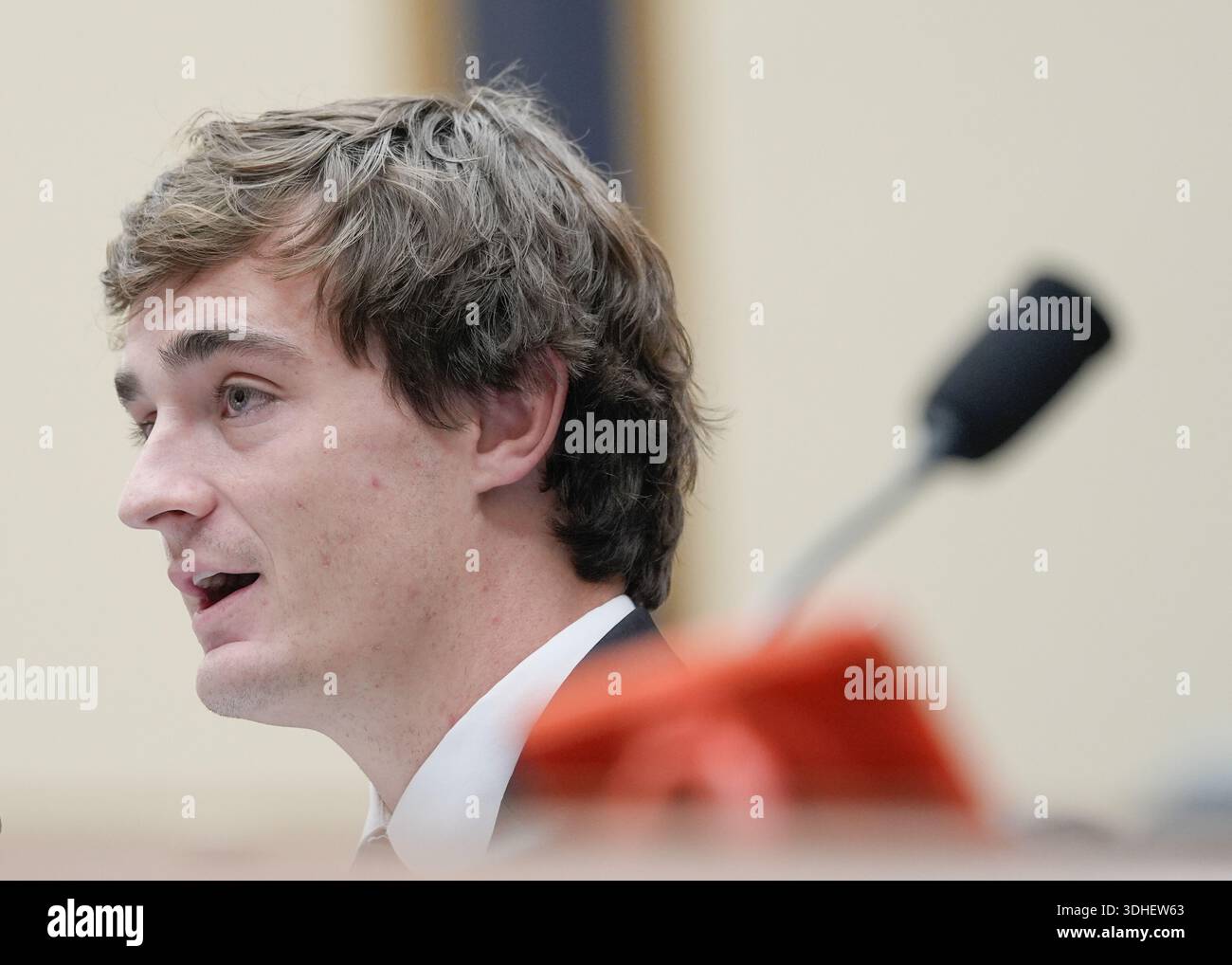 Nick Shirley testifies during a House Judiciary subcommittee hearing on ...