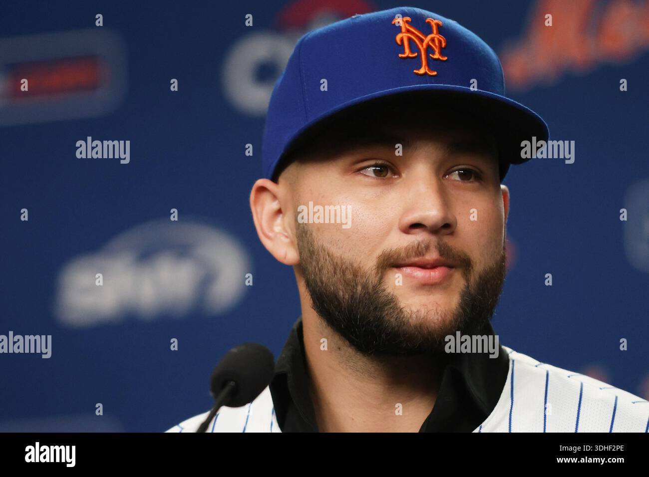 Bo Bichette speaks during his introductory press conference with the ...