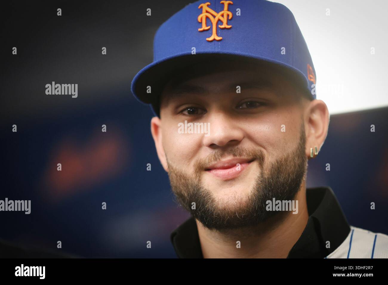 Bo Bichette poses for photos during his introductory press conference ...