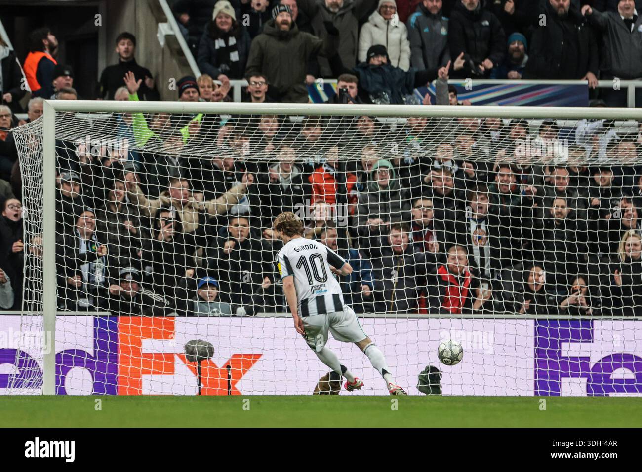 Anthony Gordon of Newcastle Untied scores to make it 2-0 during the ...