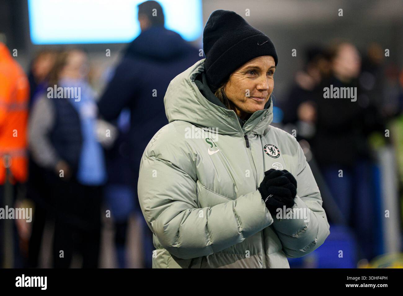 Manchester, UK. 21st Jan, 2026. Chelsea manager Sonia Bompastor prior ...