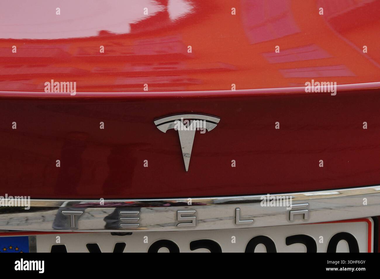 Copenhagen /Denmark./ 03.April 2019/ American electric tesla auto at ...