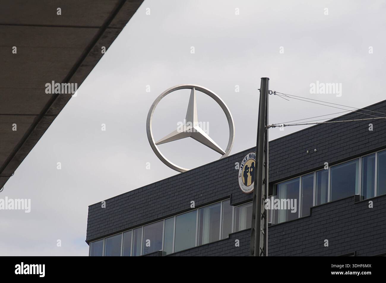 Copenhagen/Denmark 15.JULY 2018 .German car mercedes Benz logo in ...