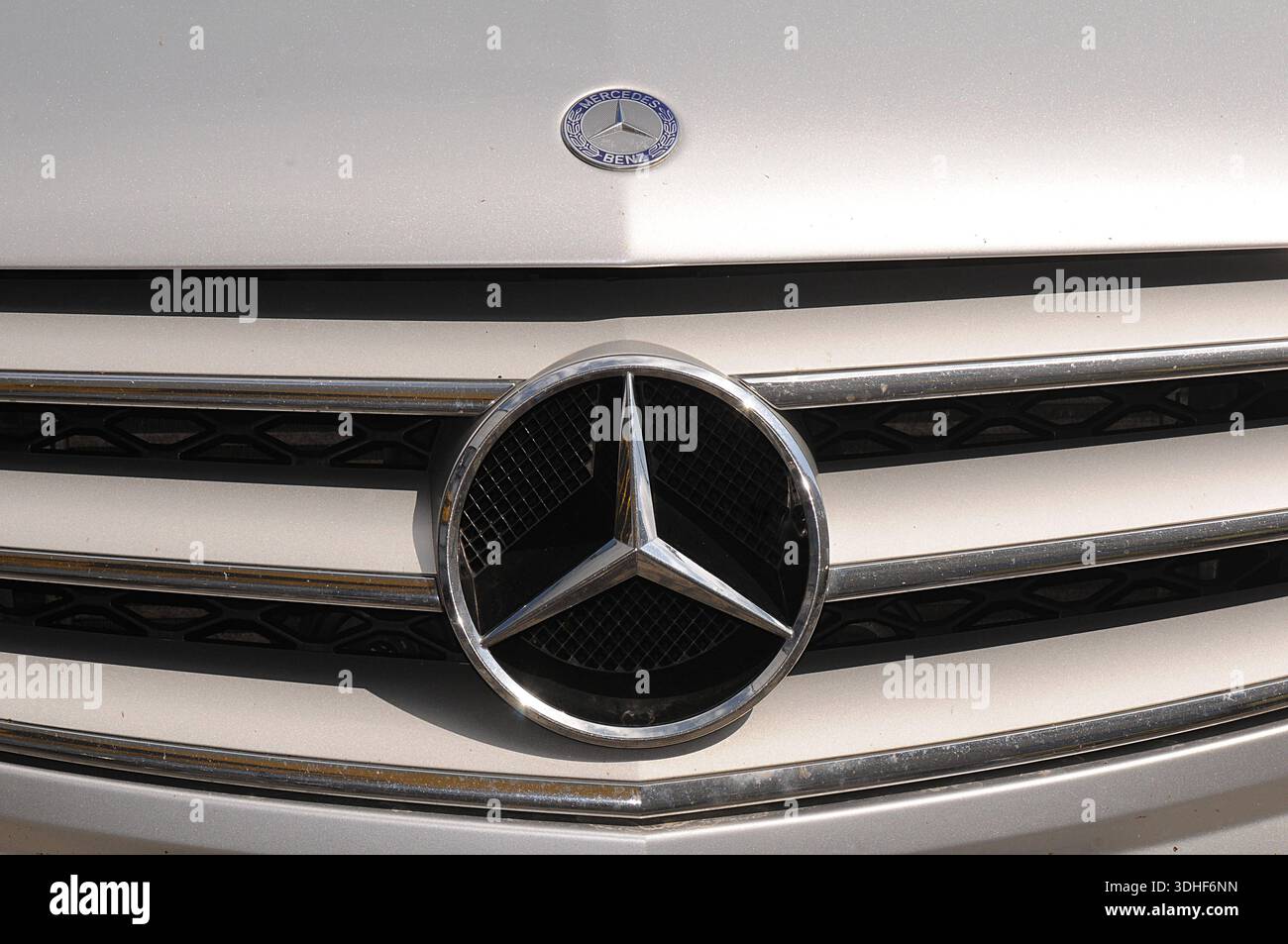 Copenhagen/Denmark 15.JULY 2018 .German car mercedes Benz logo in ...
