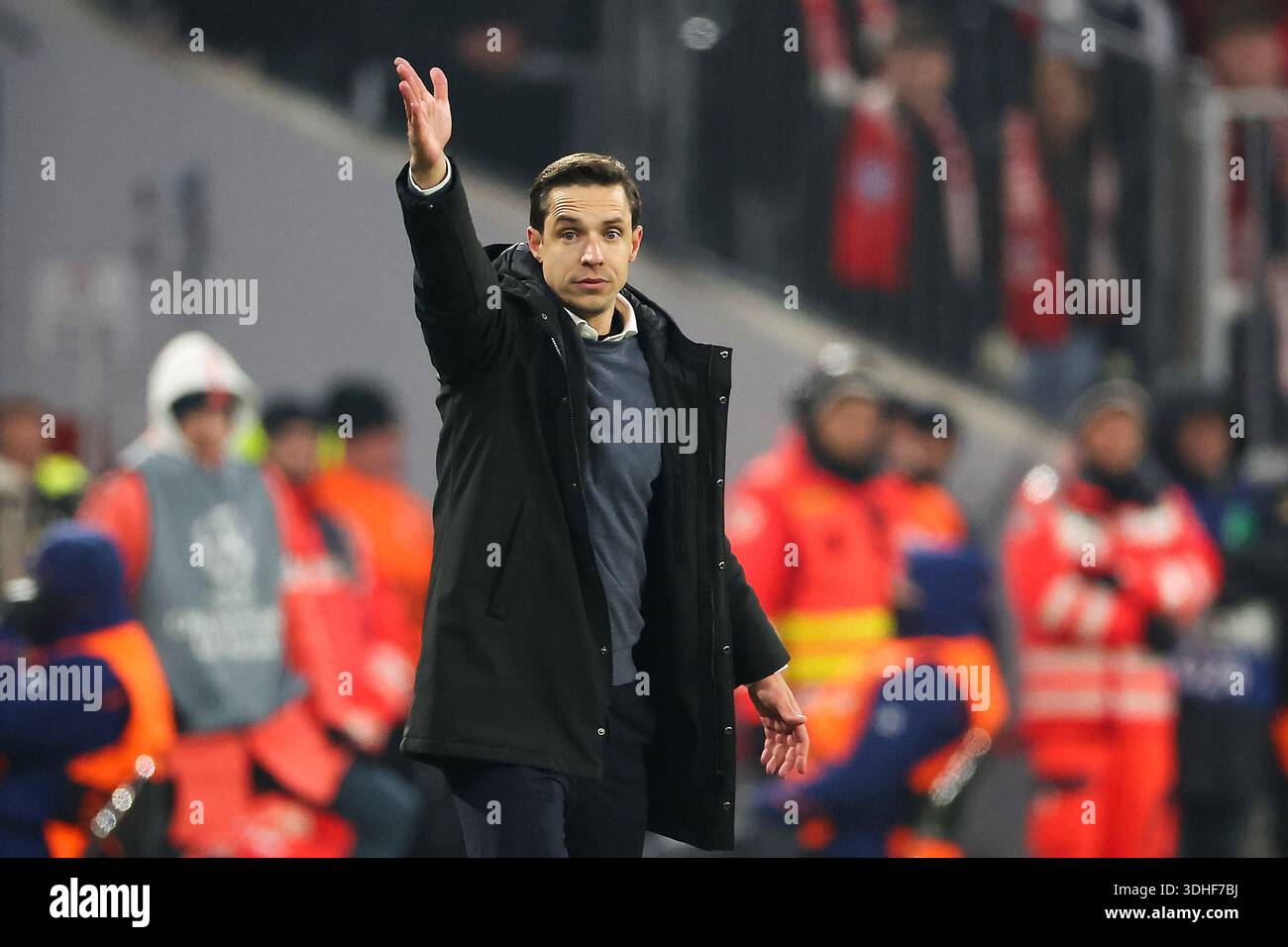 MUNICH - Royale Union Saint-Gilloise coach David Hubert during the ...