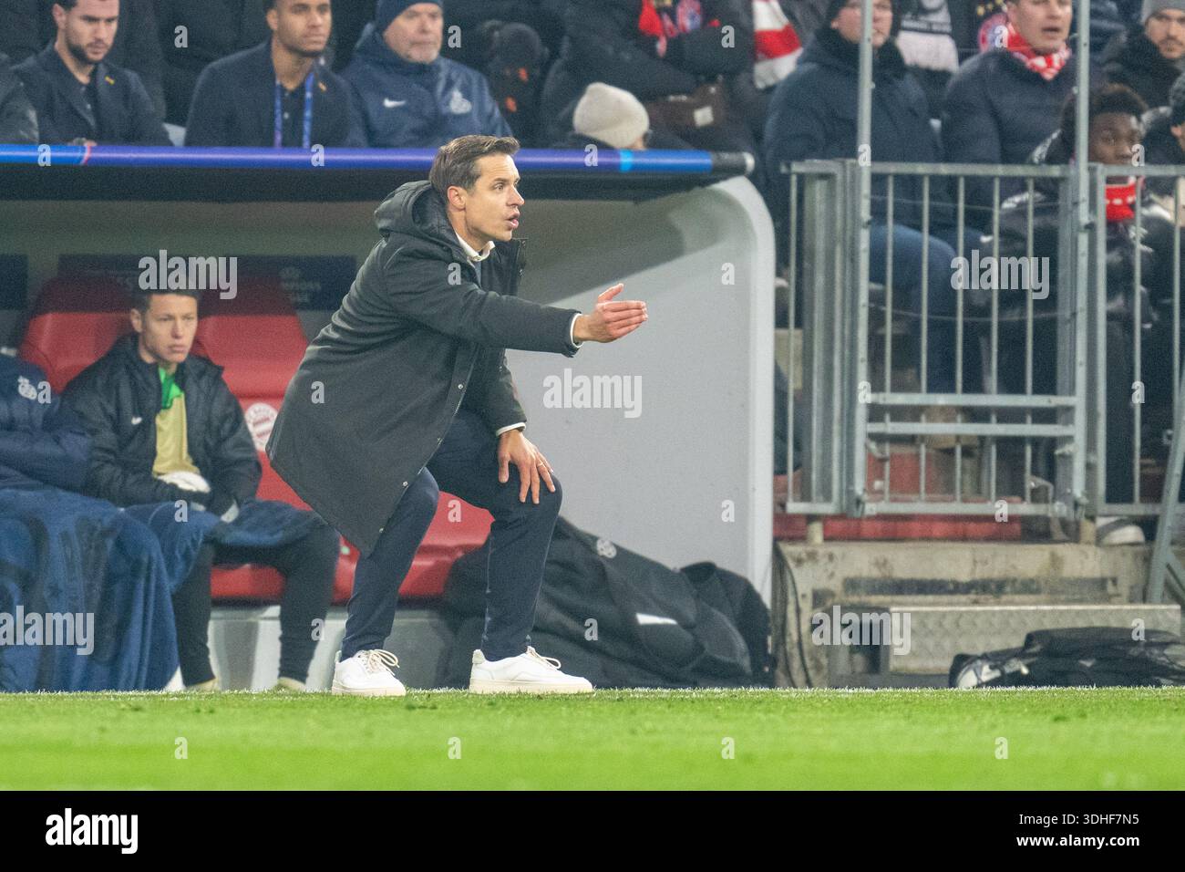 MUNICH, GERMANY - JANUARY 21, 2026: Head coach David Hubert of Royale ...