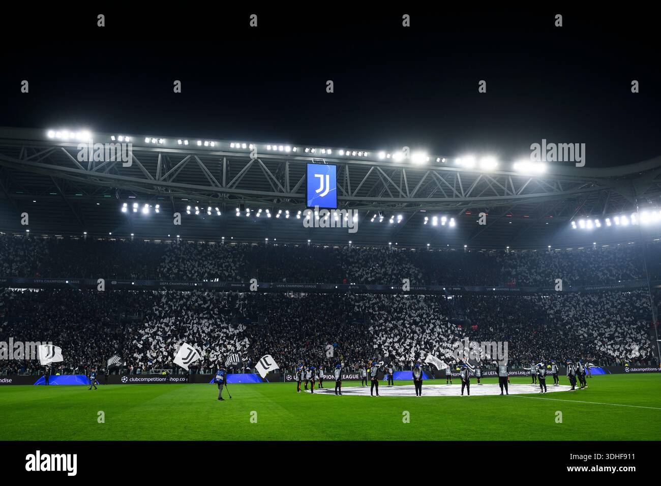 A general view shows the atmosphere inside the Allianz Stadium prior to ...