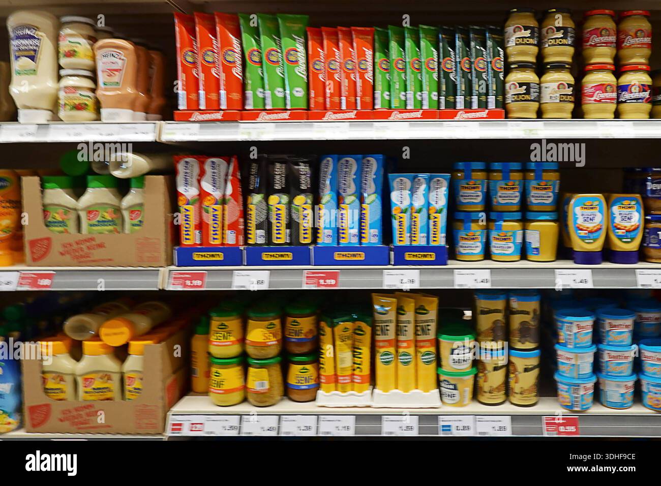 Abt. Senf Erzeugnisse im Supermarkt - gesehen am 20.01.2026 in Hannover ...