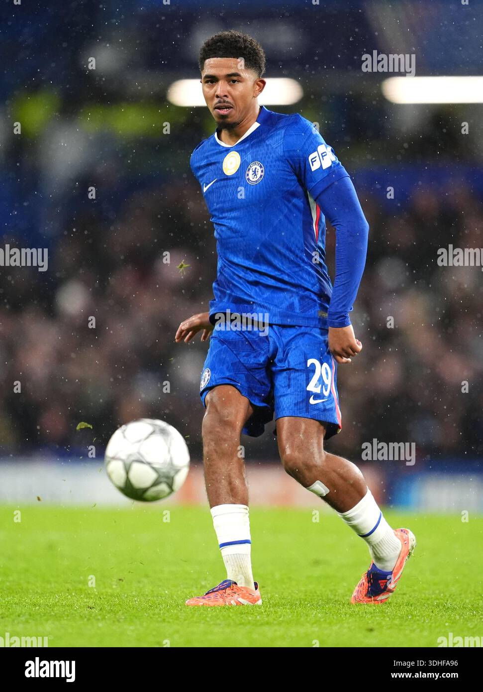 Chelsea's Wesley Fofana in action during the UEFA Champions League ...