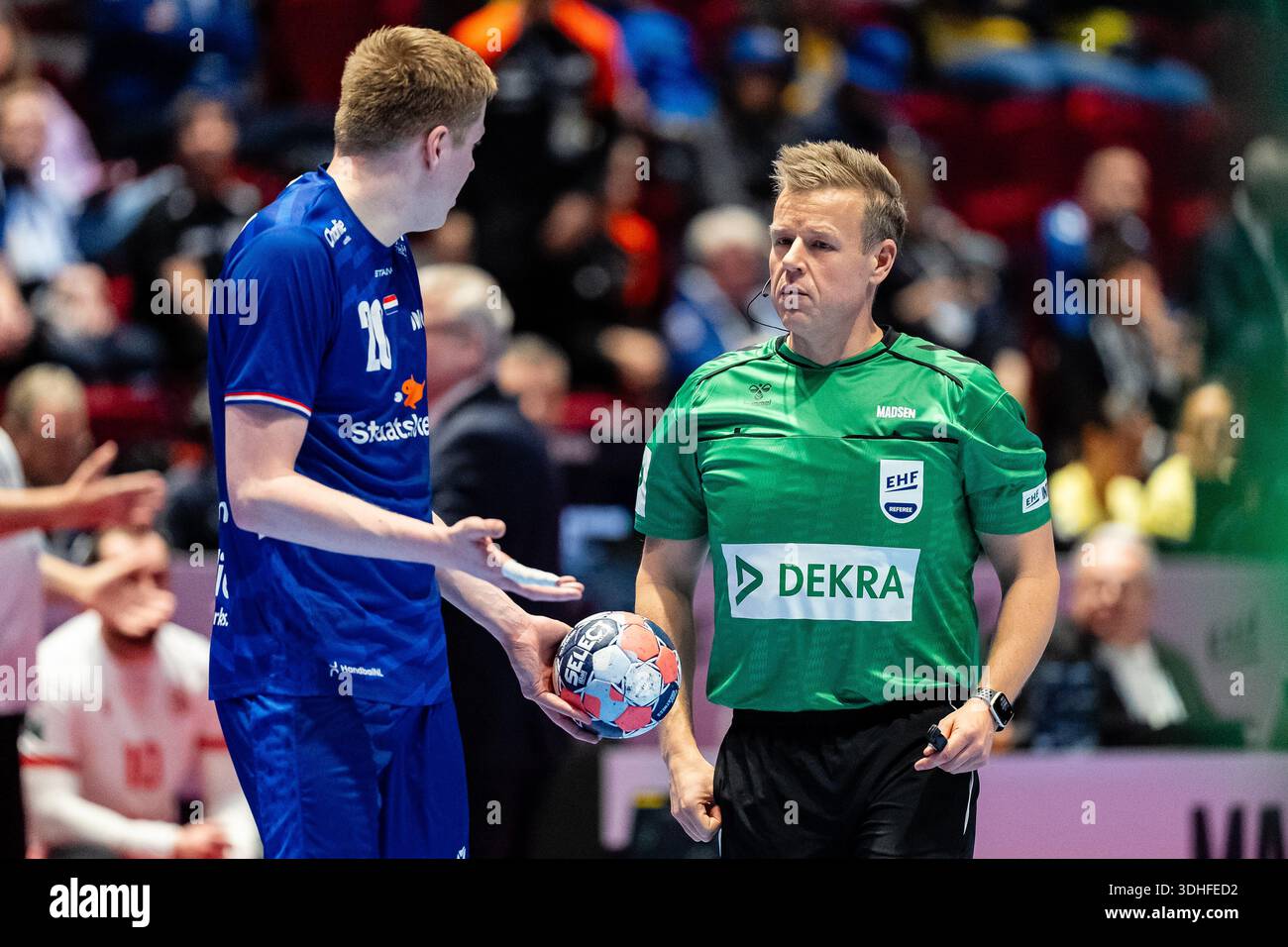 Malmo, Sweden. January 21st, 2026. Referee Jesper Madsen seen during ...