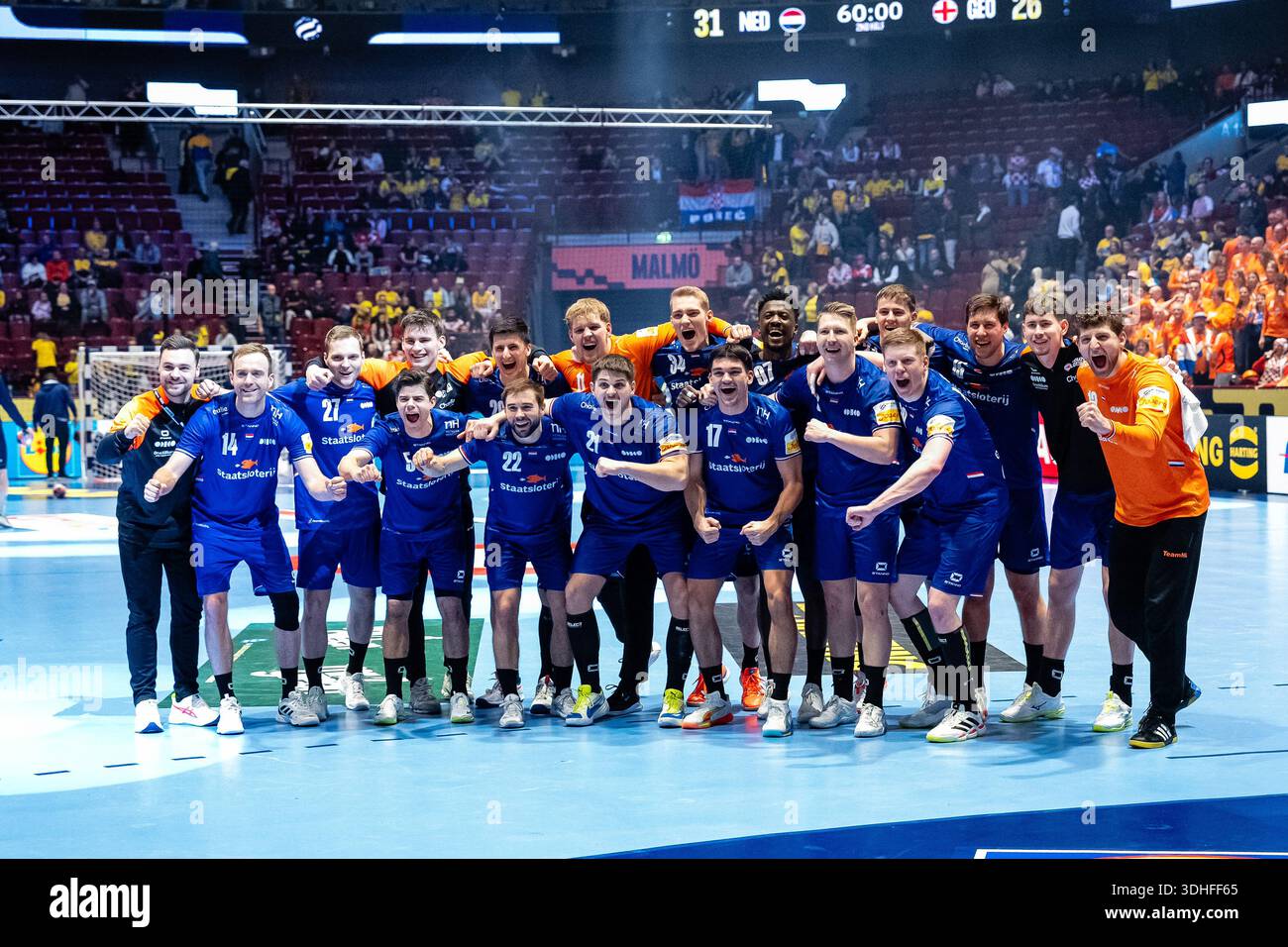 Malmo, Sweden. January 21st, 2026. The players of Netherlands seen ...