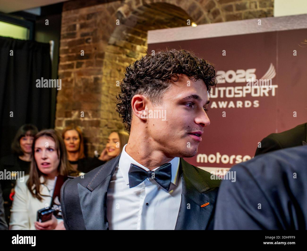 2025 F1 World Champion & Mclaren Racing driver Lando Norris stands for ...