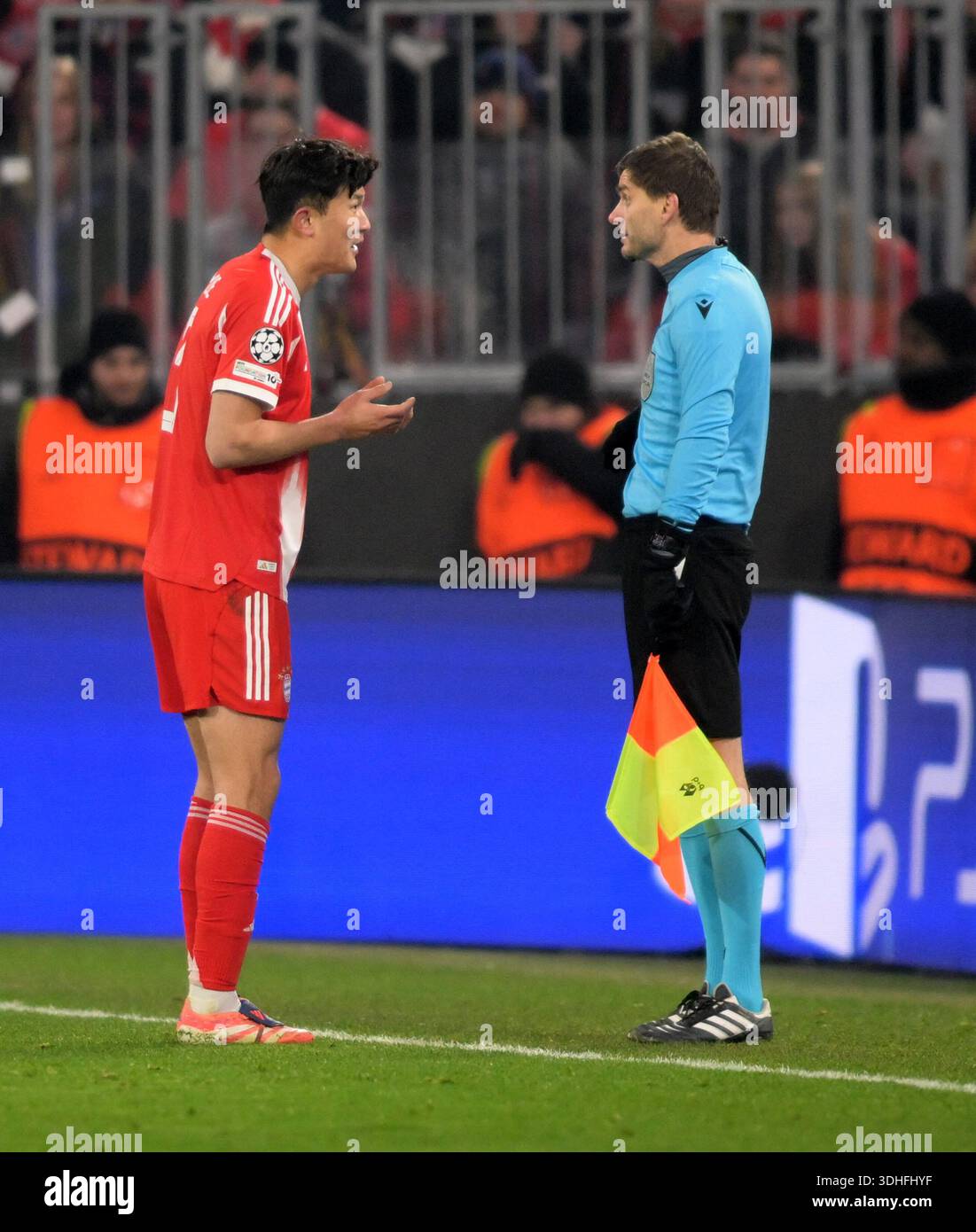 Min-Jae Kim (Bayern) after yellow-red card Munich, January 21, 2026 ...