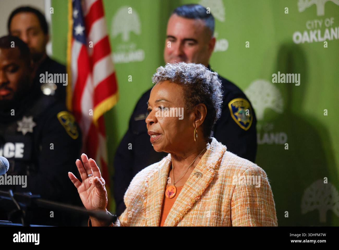 Oakland Mayor Barbara Lee speaks at a press conference announcing the ...