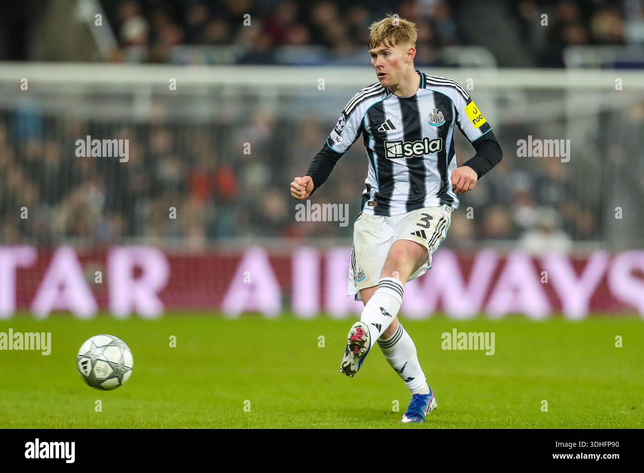 Lewis Hall Of Newcastle United in action during the Newcastle United v ...