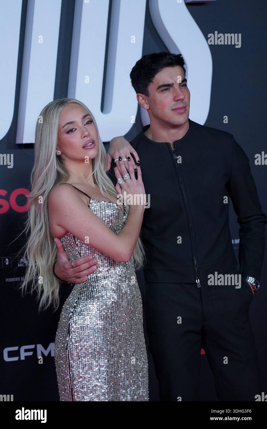 Madrid, Spain. 21st Jan, 2026. Ana Mena and Oscar Casas attend the ...
