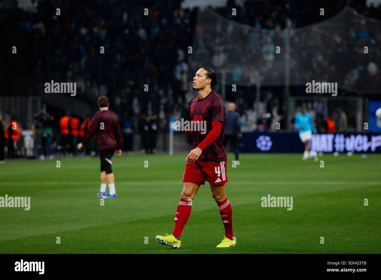 Virgil van Dijk of Liverpool FC warms up during the UEFA Champions ...