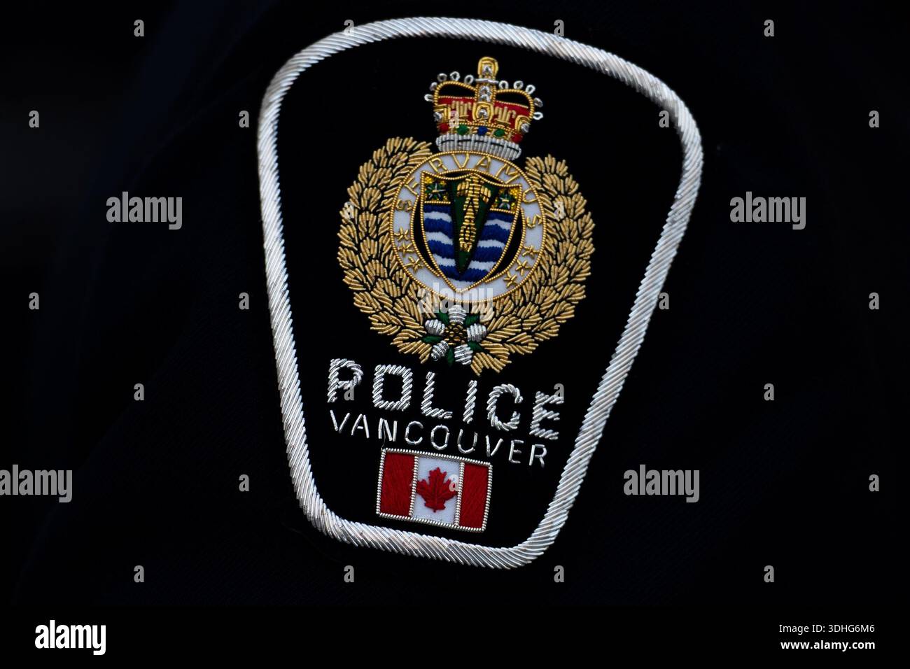 A Vancouver Police Department (VPD) patch is seen in Ottawa, on Sunday ...